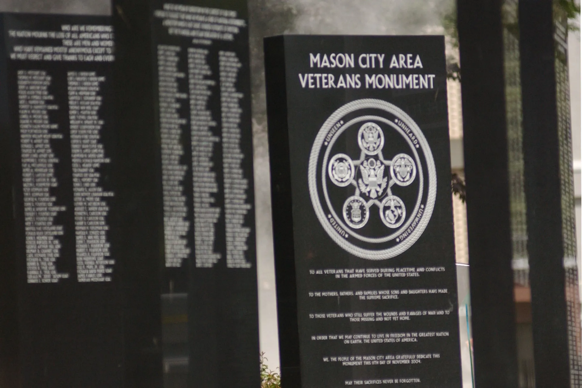 Mason City Veterans Monument | Local Connections™