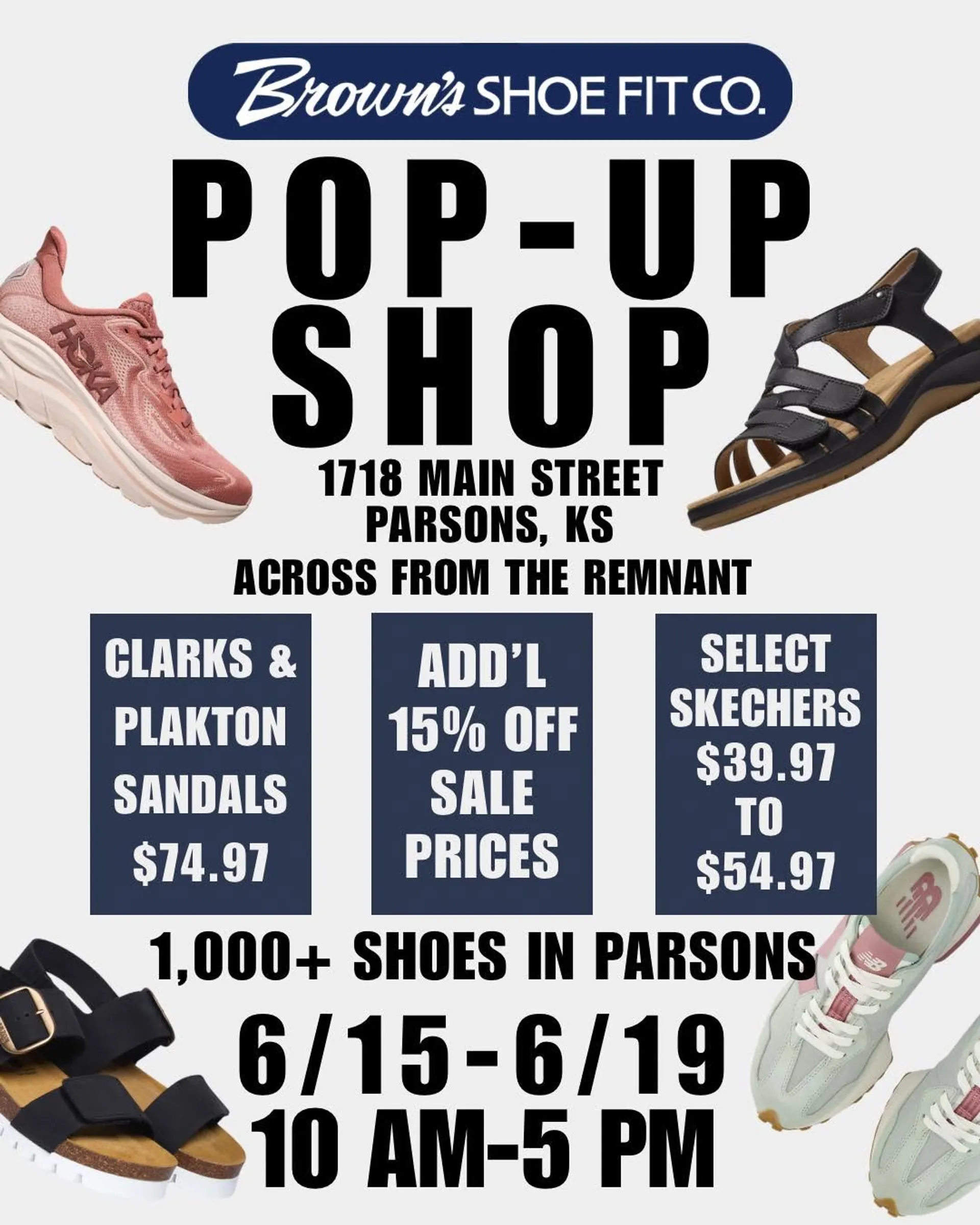 Brown's Shoe Fit Opens Pop-Up Shop in Parsons