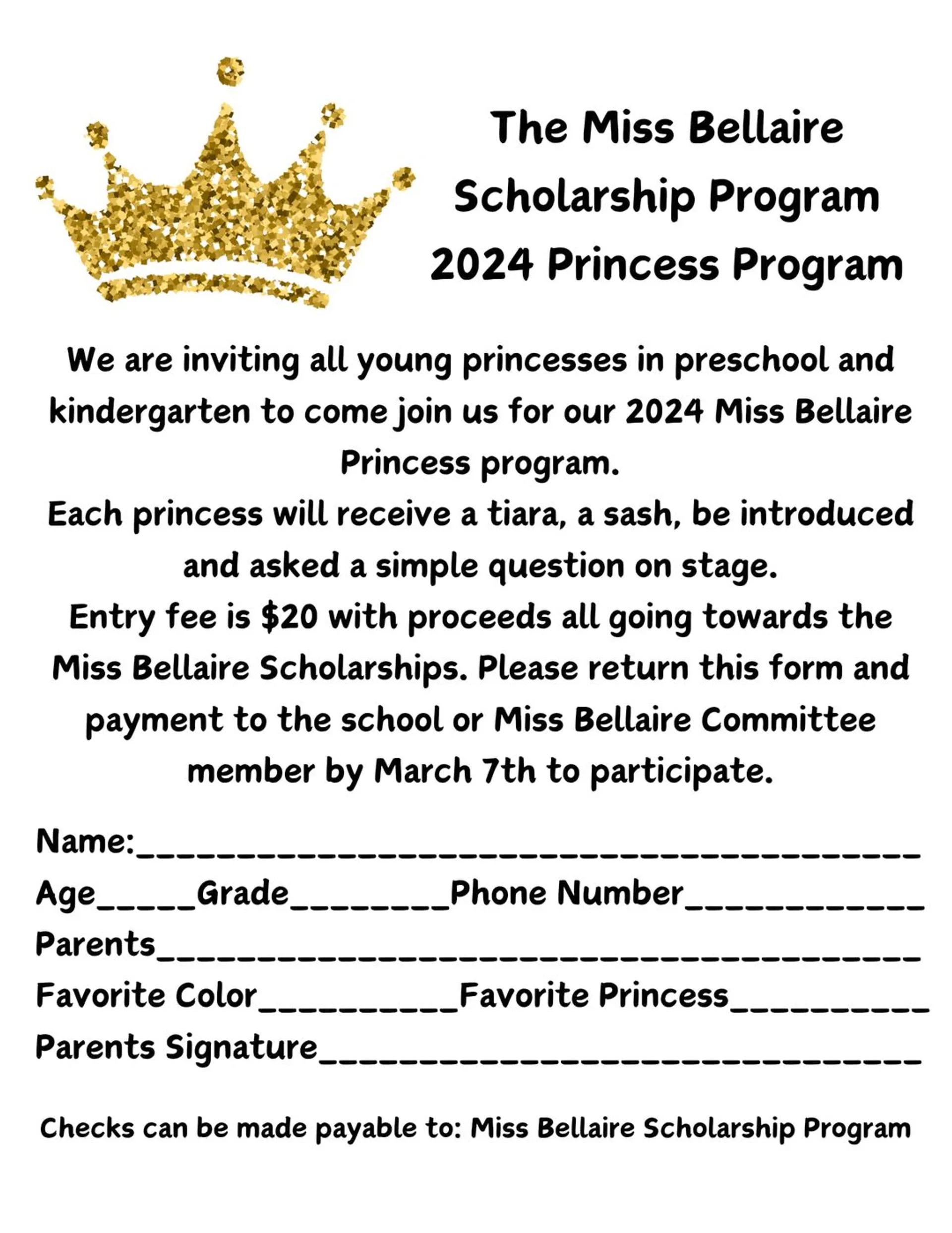 Princess Program for 2024!