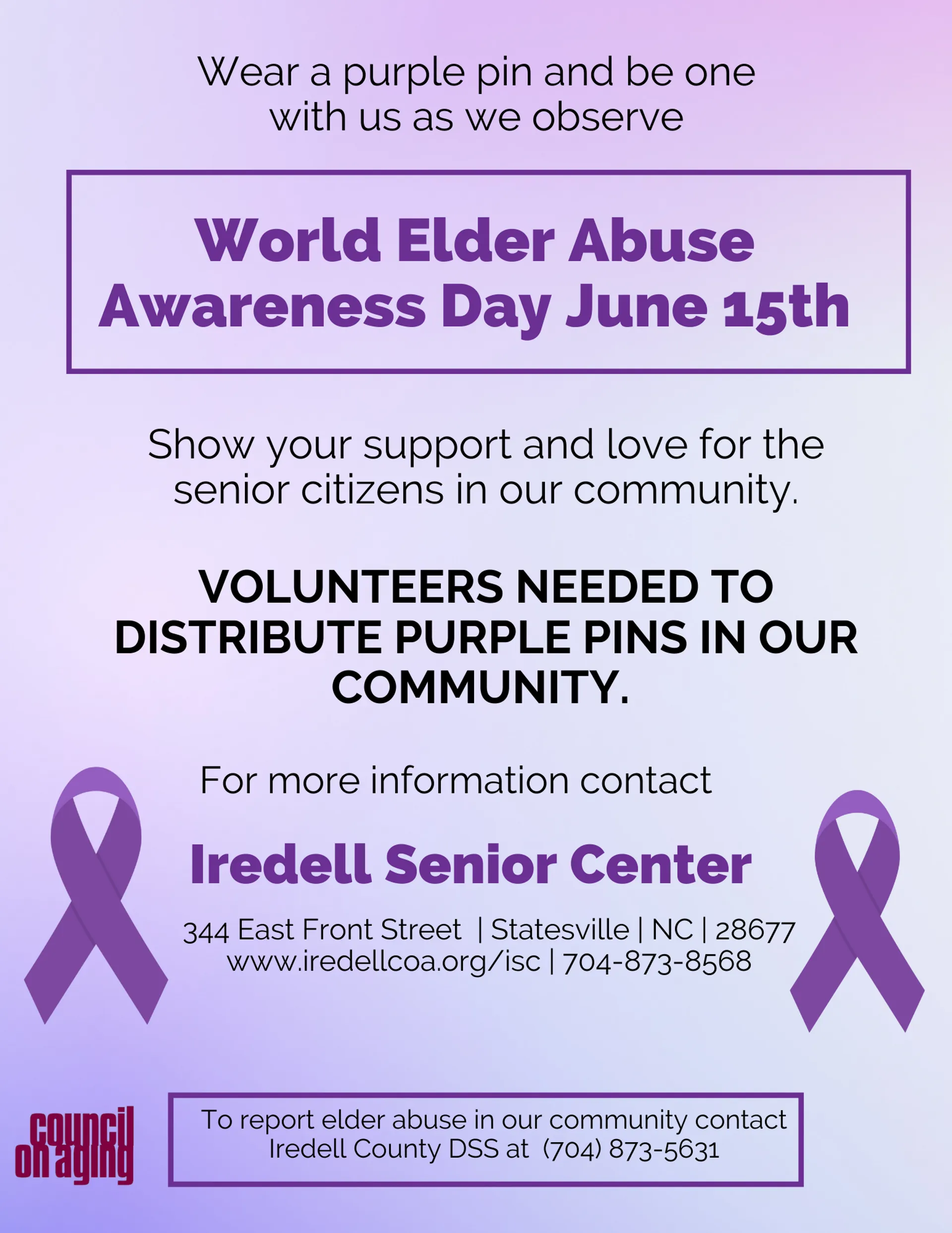 World Elder Abuse Awareness Week