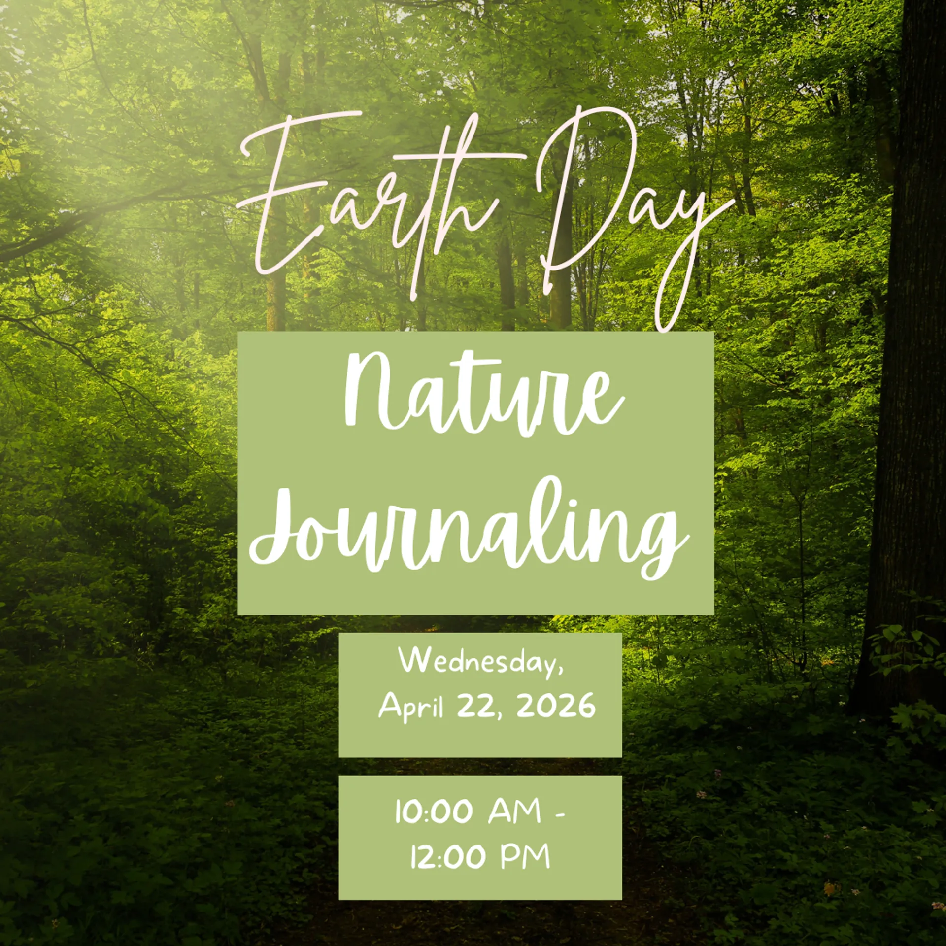Earth Day Nature Journaling
