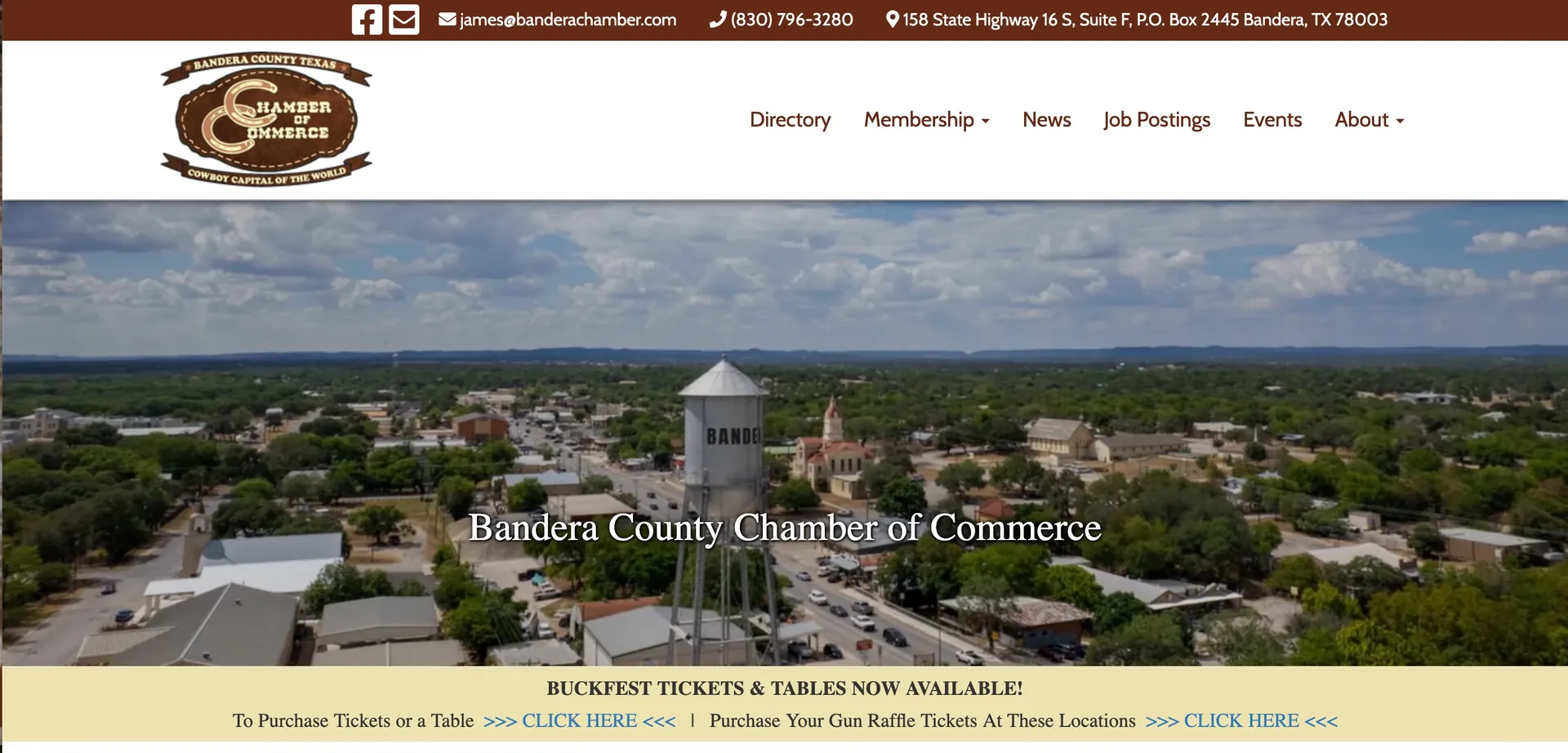 Bandera County Chamber Has a NEW Website!