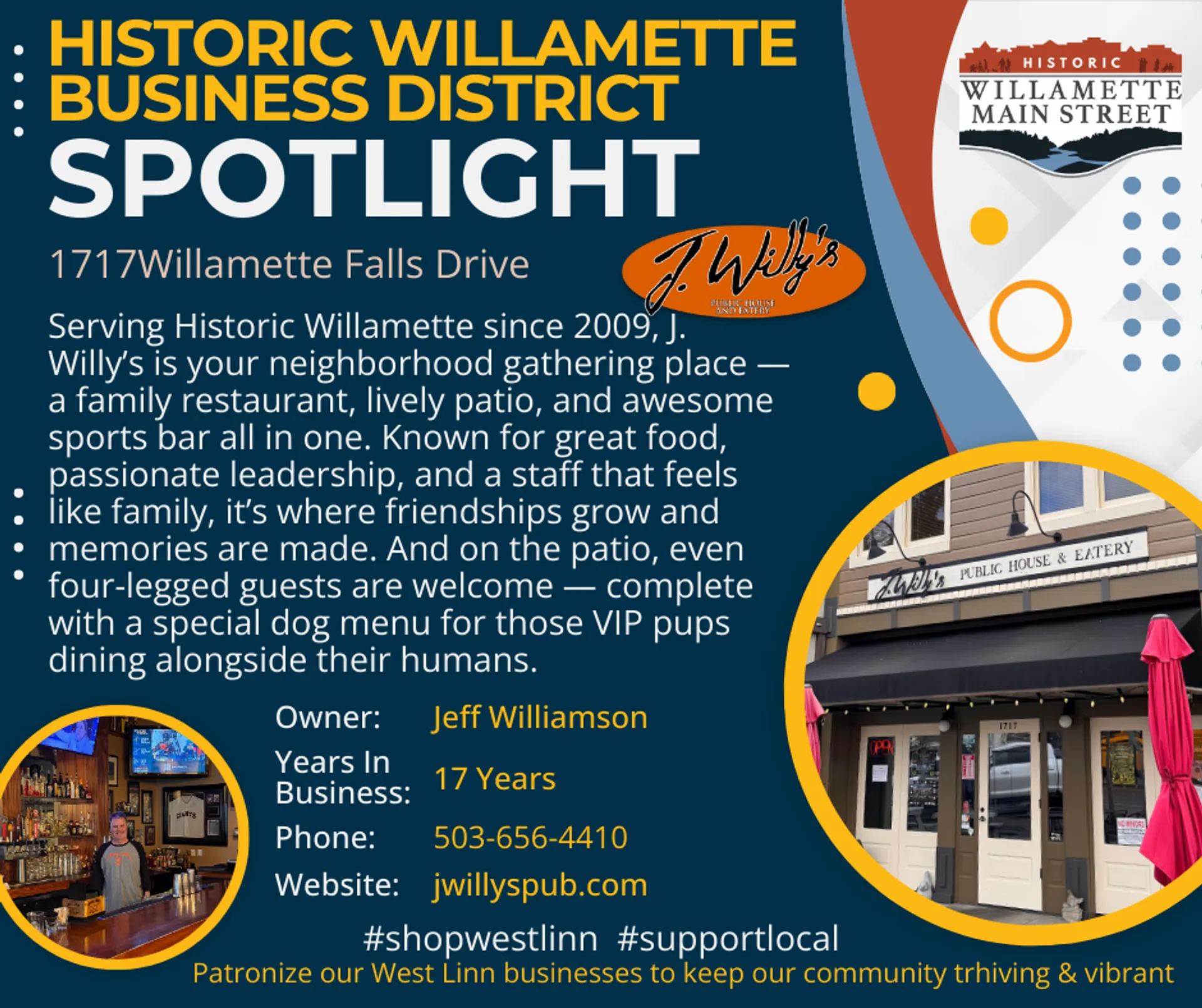 Business Spotlight - J. Willy's Public House & Eatery