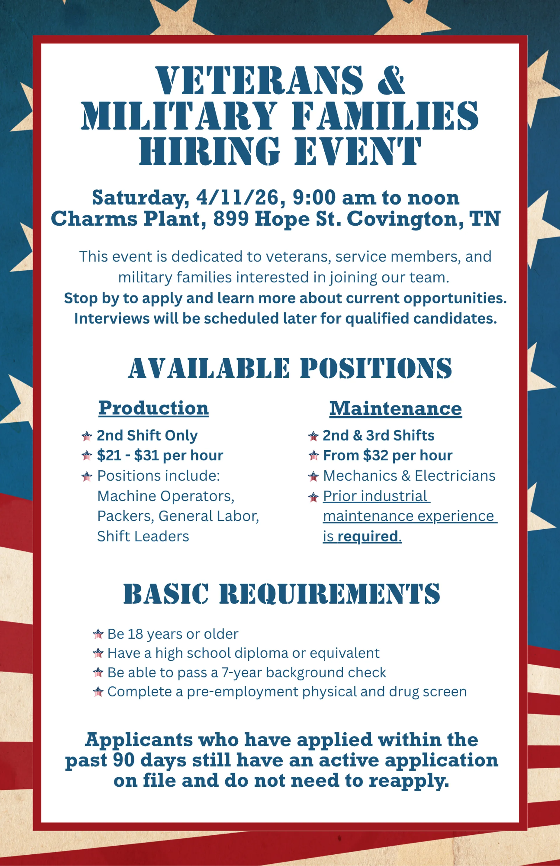 Veterans & Military Families Hiring Event