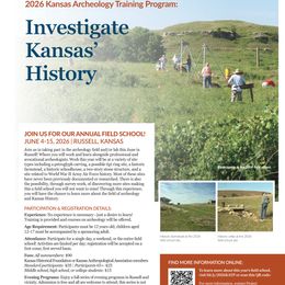 Kansas Archeology Training Program Field School