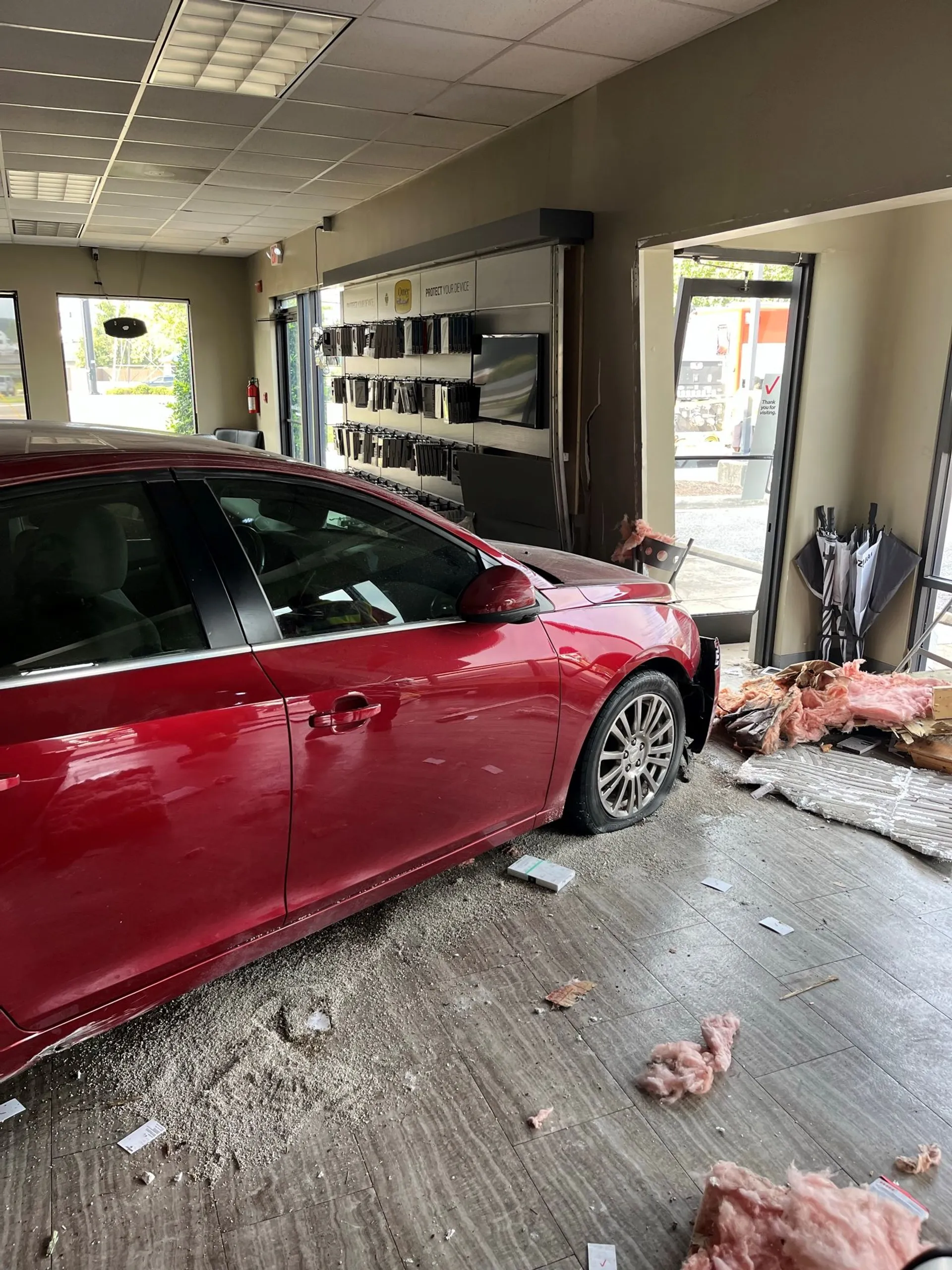 Motor Vehicle Accident into Building: Glenway Drive