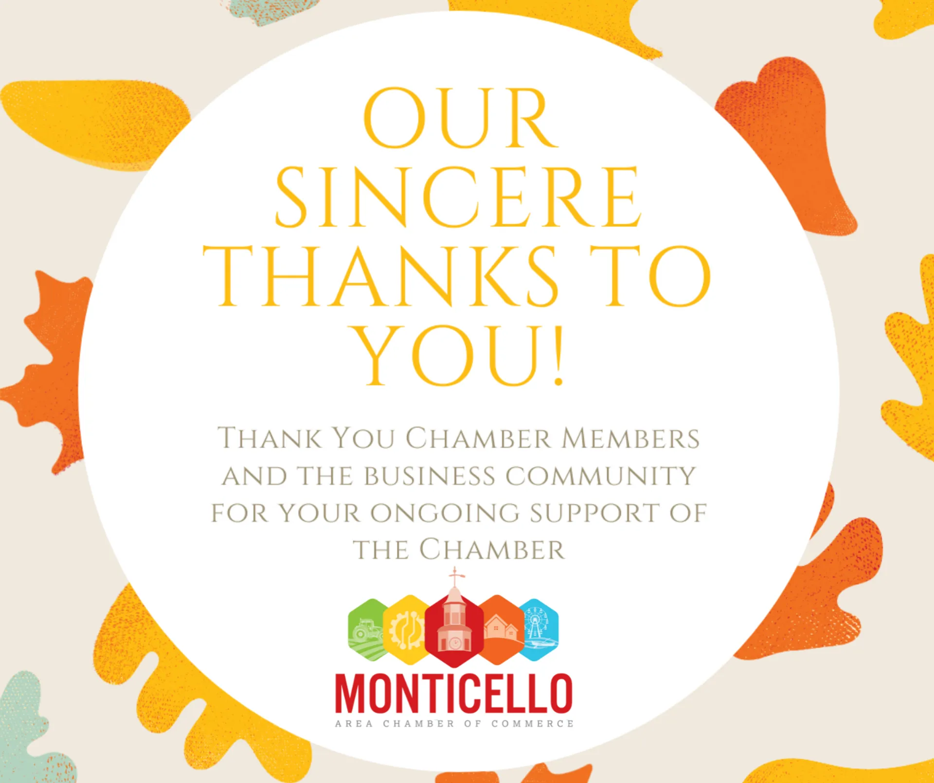 Heartfelt Thanks and Thanksgiving Wishes to Our Valued Monticello ...